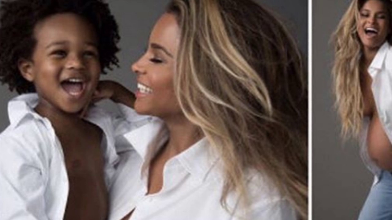 HOT MOMMA & Pregnant CIARA Poses With Baby Future and Russell Wilson ...