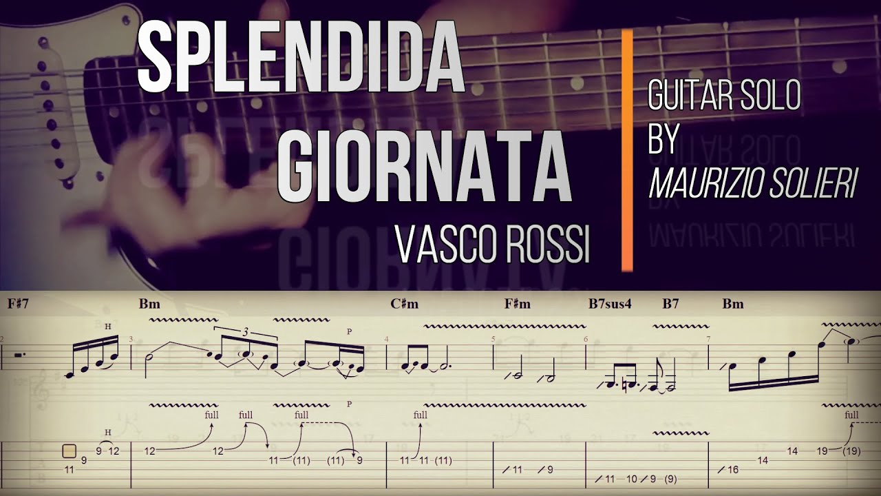 Splendida giornata - Vasco Rossi | TAB Guitar Solo | SPARTITO ...