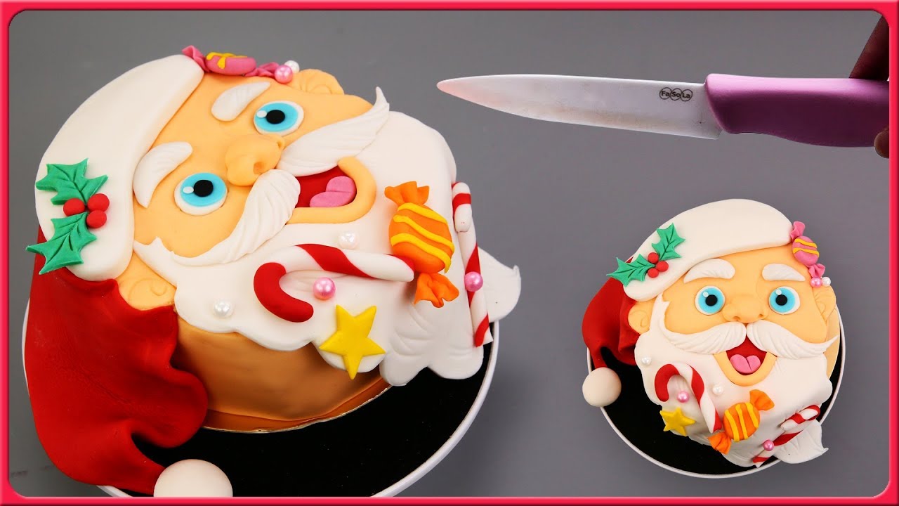 How to Make a Christmas Cake | Santa Clause Cake | Cake Recipes | Cake ...