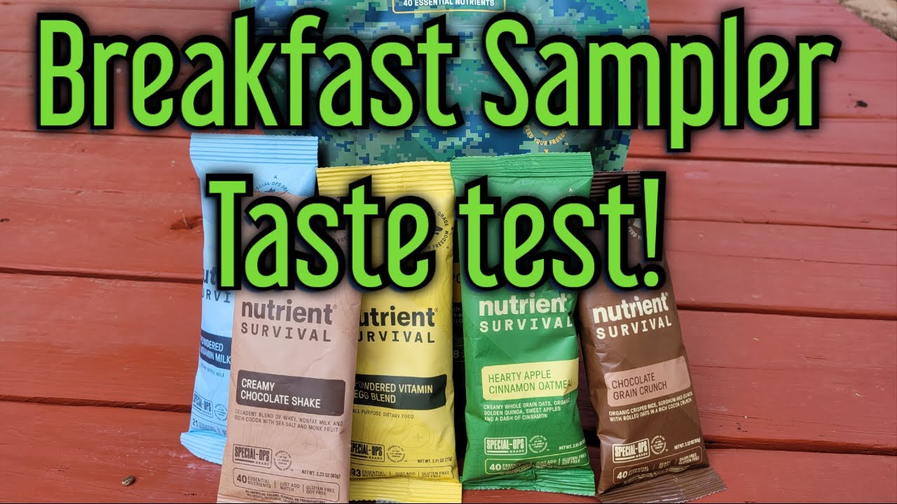 Nutrient Survival Breakfast sampler pack. Taste test and review. - YouTube