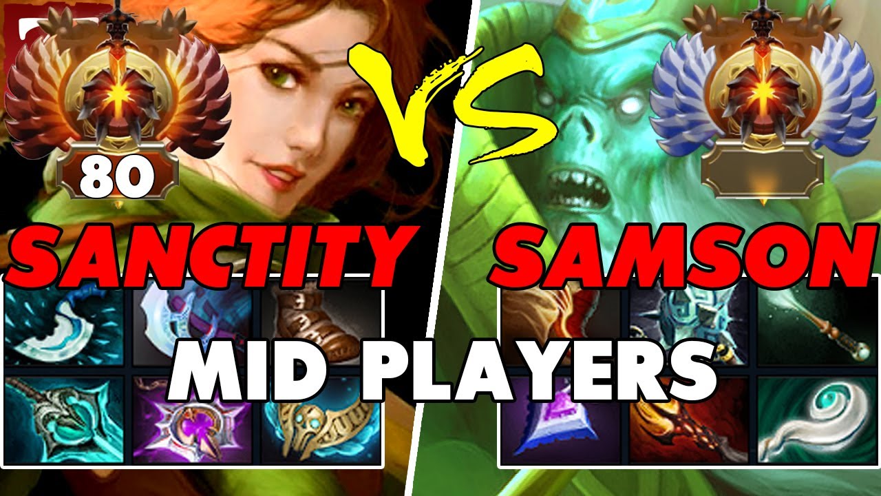 SANCTITY (WINDRANGER) vs SAMSON (NECROPHOS) - Epic Battle Of Mid Dota 2 ...