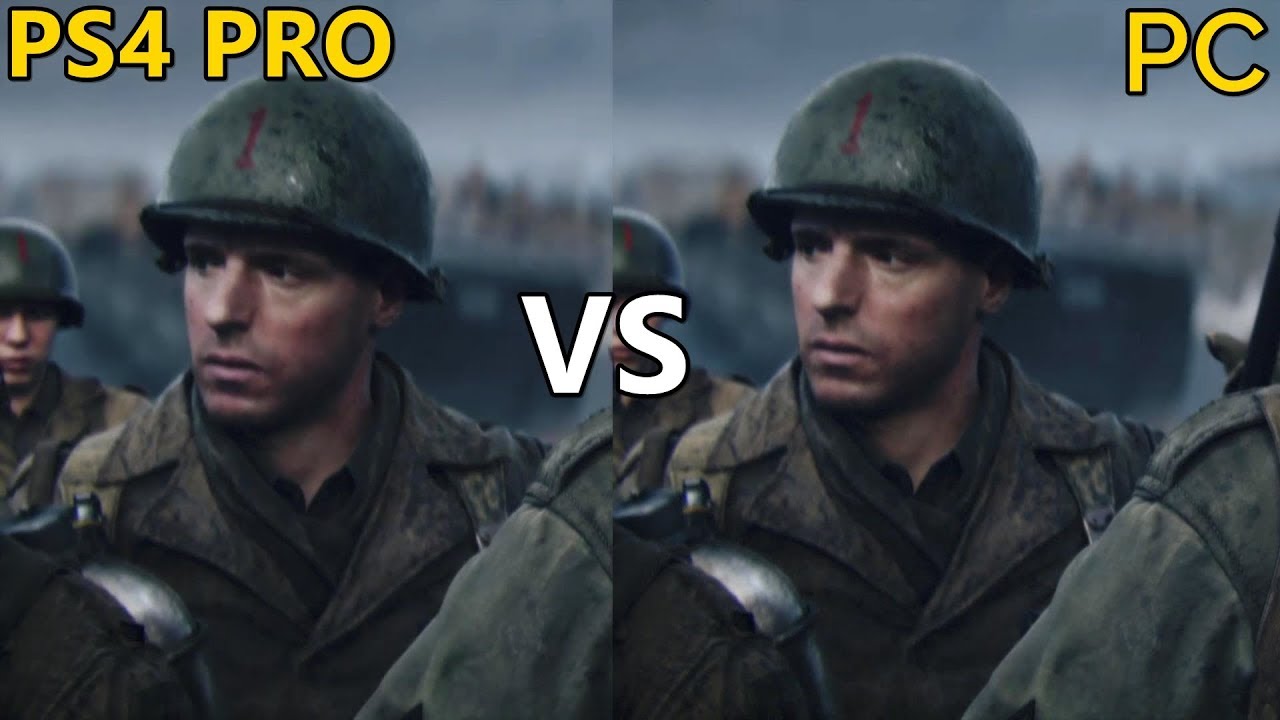 Call of Duty: WWII Graphics Comparison (PS4 Pro vs PC) - YouTube
