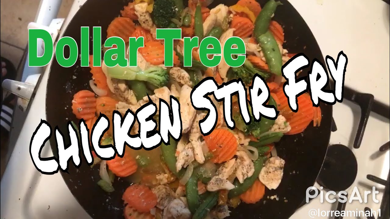 Easy | Chicken Stir Fry | using Dollar Tree Items - YouTube