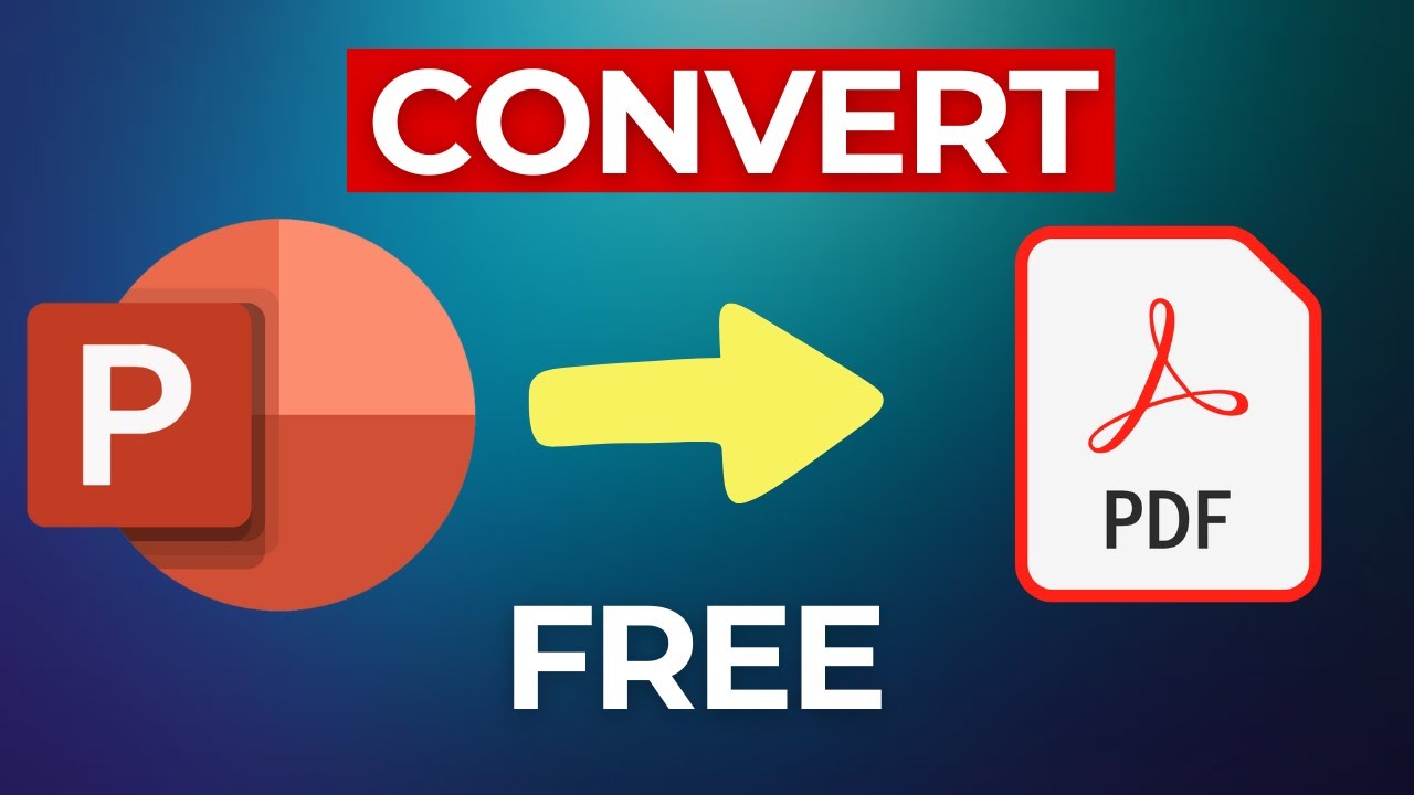 How to Convert PowerPoint to PDF Free | PPTX to PDF - YouTube