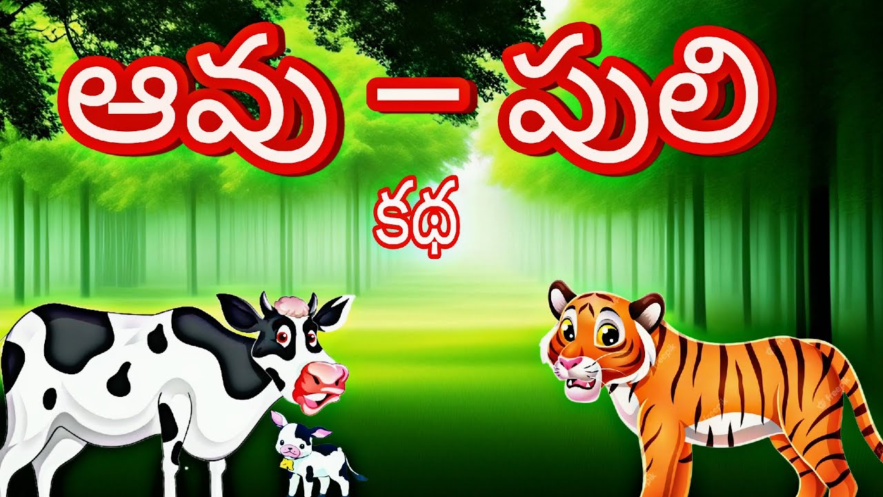 Aavu puli katha || తెలుగు కథలు, telugu stories || made for kids ...
