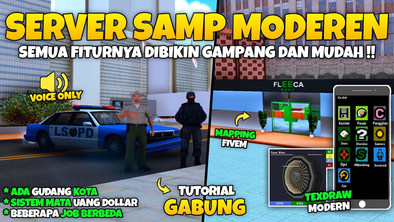 GTA SAMP SERVER ANDROID/PC TERBARU VOICE ONLY FITURNYA BEDA !! IBU KOTA RP || GTA SAMP INDONESIA ...