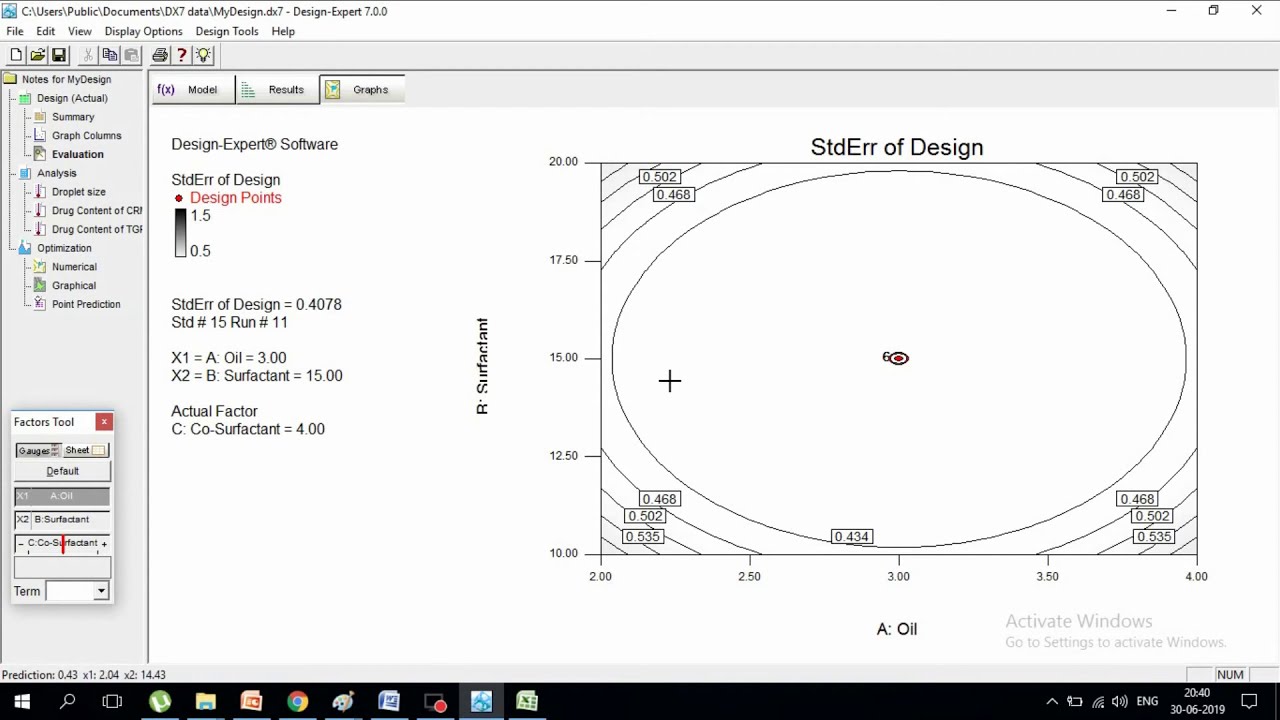 How to determine the Response Surface in Design Expert Software - YouTube