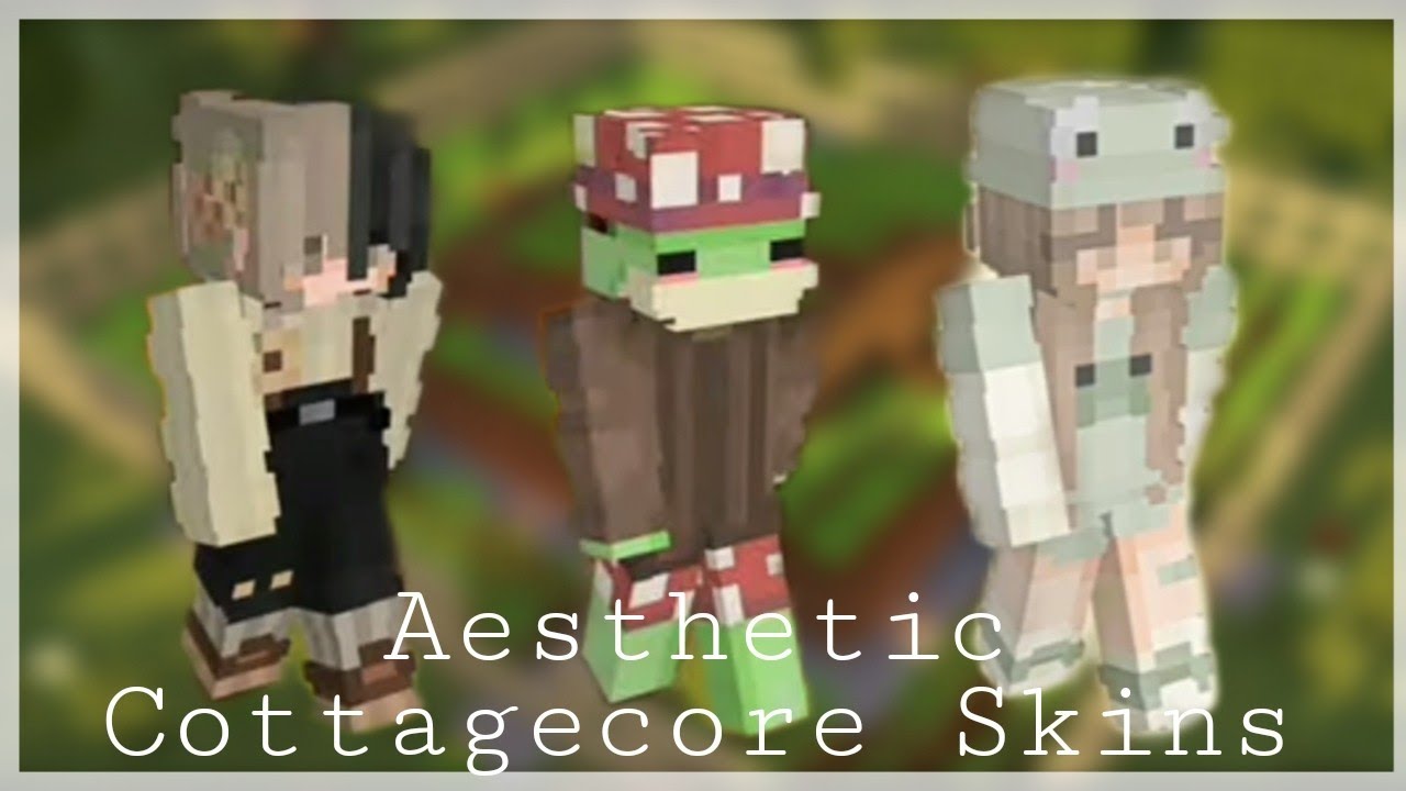 [Minecraft] Aesthetic Cottagecore Skins 🧺🥐 (no links) - YouTube