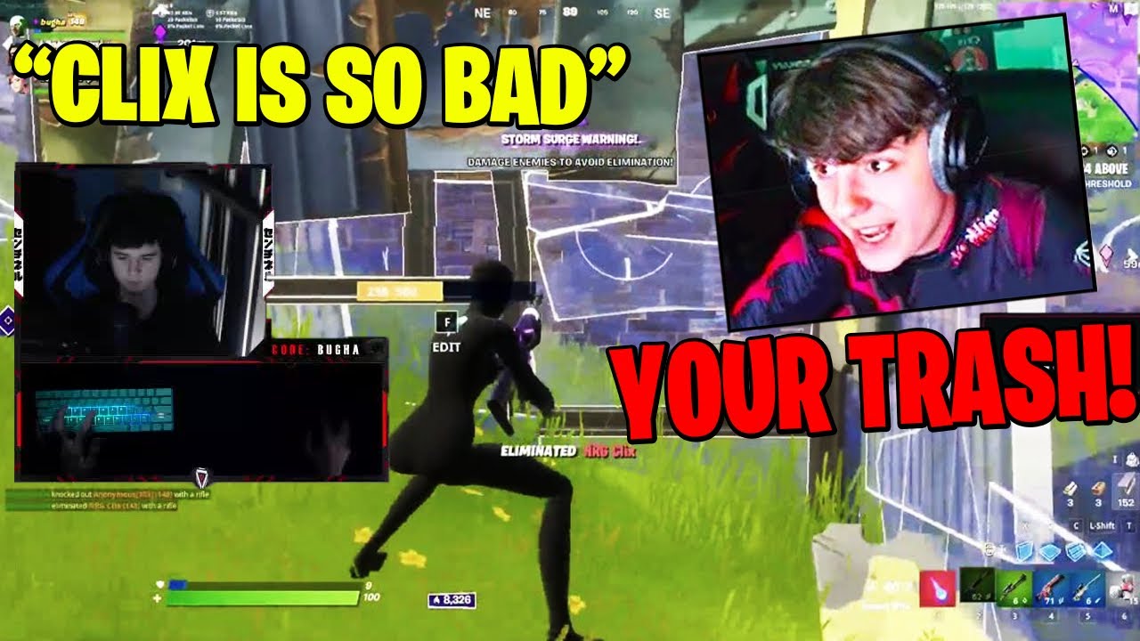 BUGHA KILLS CLIX In Fortnite! (Fortnite Streamer Highlights) - YouTube
