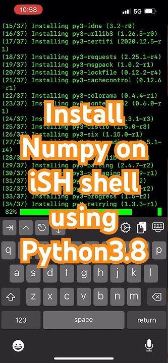Install Numpy on iSH Shell | Numpy with Python3.8 on iOS | iSH Terminal🥳 🏻 - YouTube