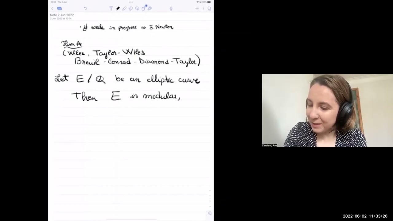 Ana Caraiani - Modularity over CM fields - YouTube
