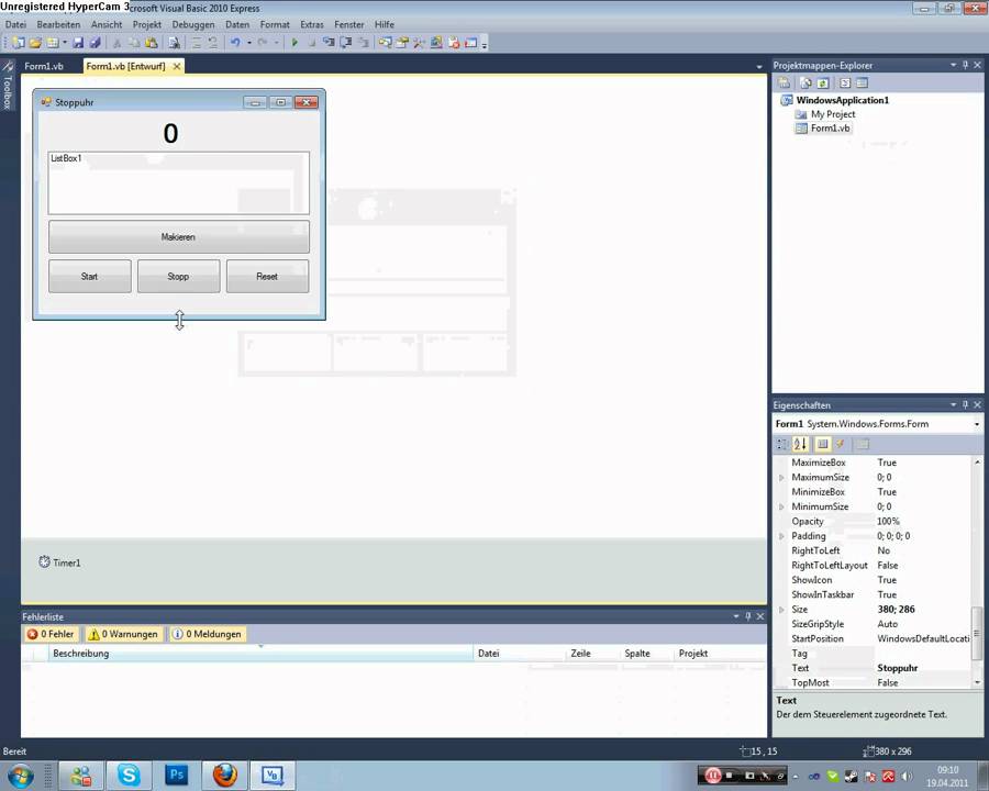 Visual Basic Stoppuhr| #4 [GER] - YouTube