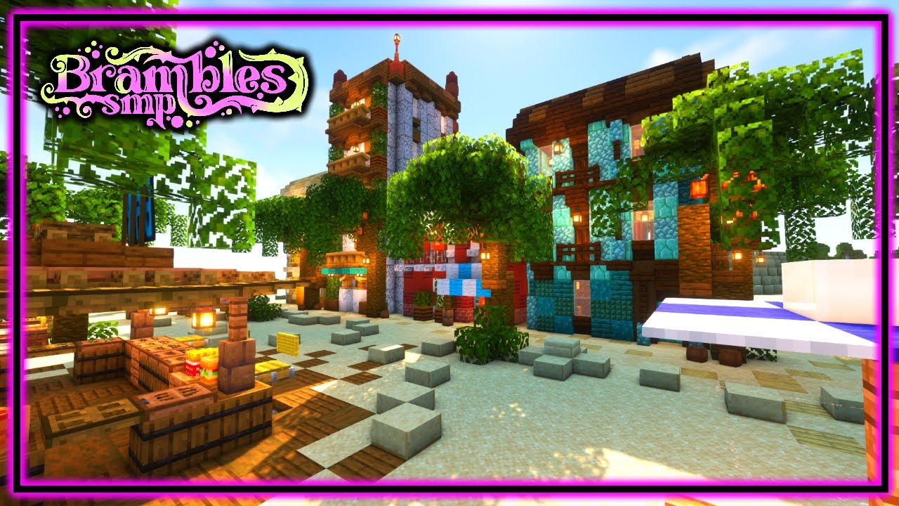 Incredible Beach Resort Built in Minecraft! | Brambles SMP - YouTube