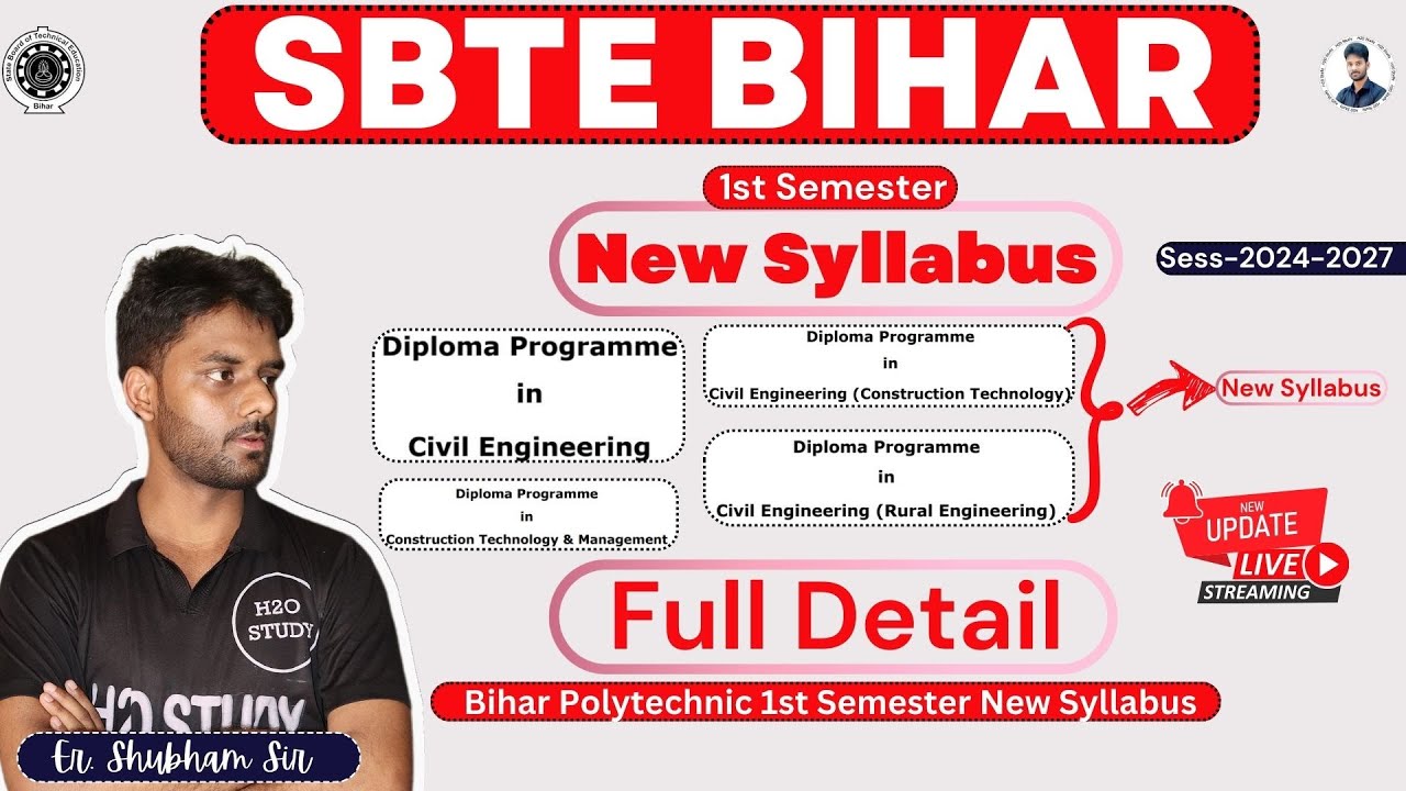 bihar polytechnic 1st semester new syllabus |Civil Engineering |Civil ...