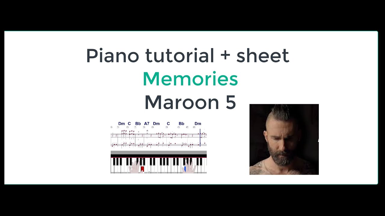 Memories Maroon 5 - Piano sheet music - Piano tutorial easy - YouTube