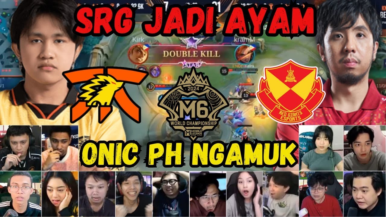 SRG TURUN LOWER BRACKET! REAKSI STREAMER FNATIC ONIC PH VS SELANGOR RED ...