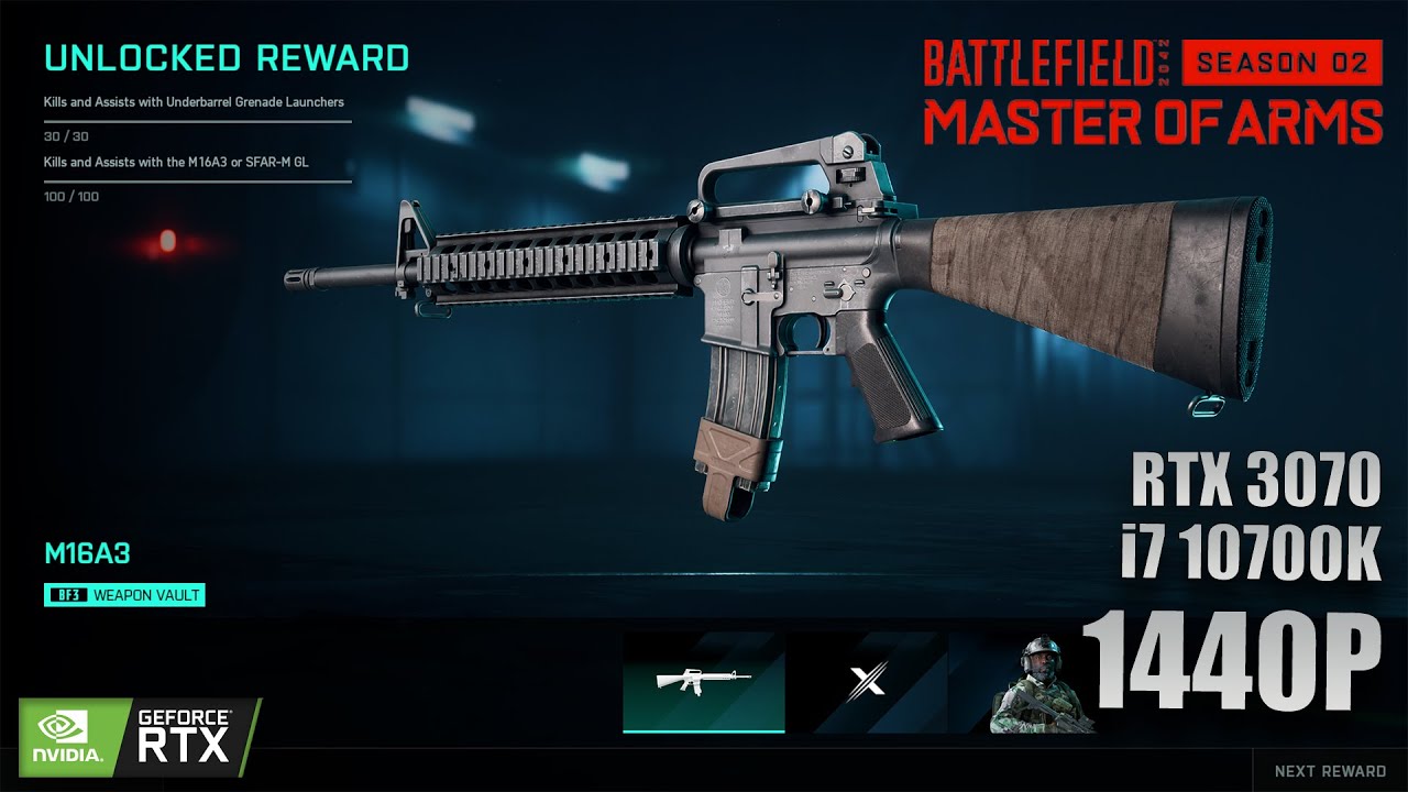 Unlocking BF3's M16A3 in Battlefield 2042 | RTX 3070 + i7 10700k ...
