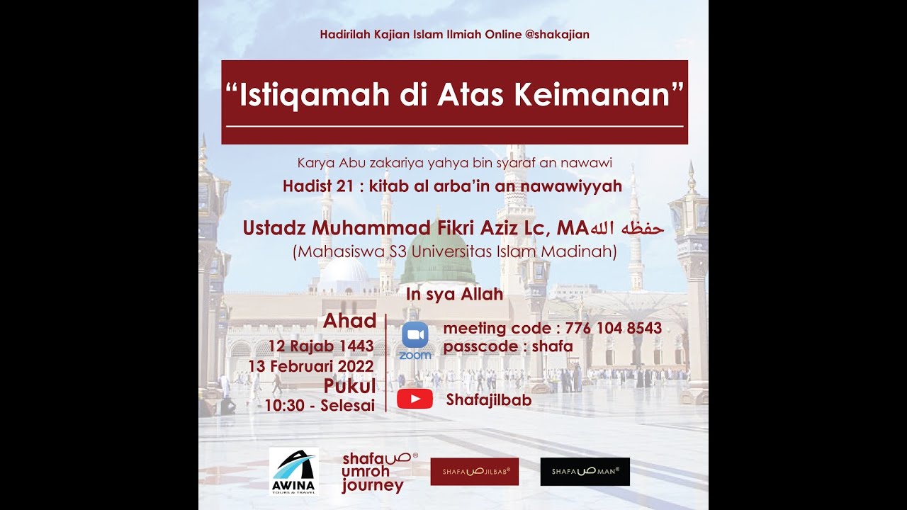 Ustadz Muhammad Fikri Aziz Lc, MA - Istiqamah di atas Keimanan - YouTube