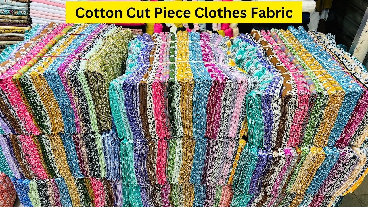 आधी रेट में कपड़ा | COTTON CUT PIECE FABRIC WHOLESALE MARKET | CUT ...