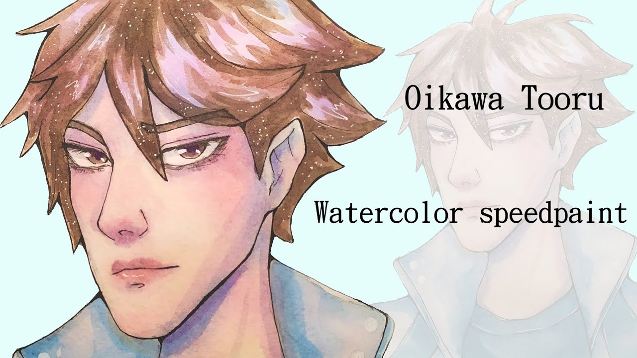 Oikawa Tooru| Watercolor speedpaint - YouTube