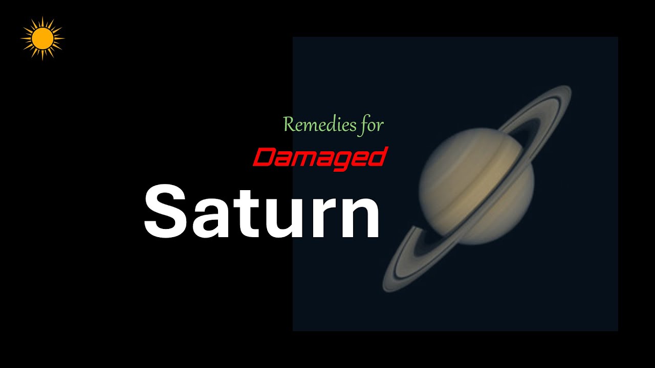 Learn KP Astrology and Astro Vastu - Remedies for Damaged Saturn - YouTube