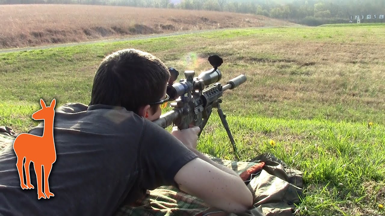 YHM Phantom QD Titanium 7.62 Silencer (3300-Ti) on the Range with RRA ...
