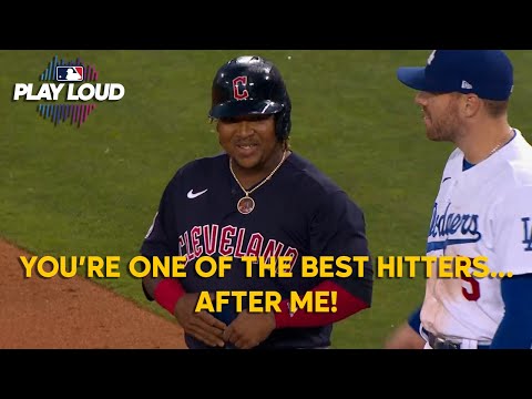 José Ramírez talking hilarious smack with Freddie Freeman!! | J-Ram, Dodgers' Tony Gonsolin MIC'D UP