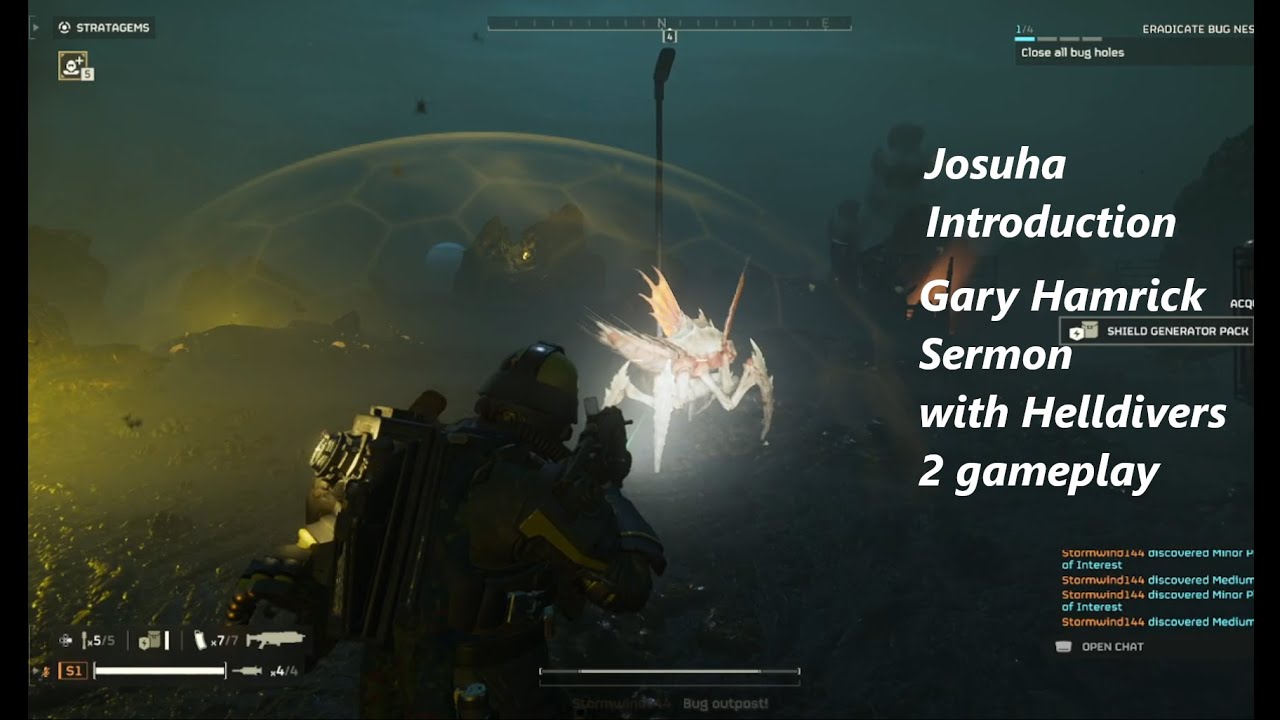 Gary Hamrick Sermon Joshua introduction: Helldivers 2 gameplay - YouTube