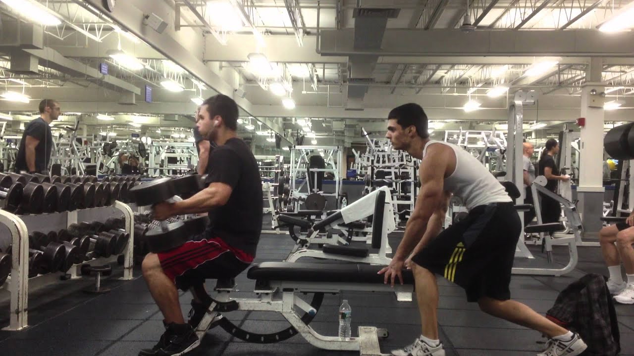 100 lb. Dumbbell Chest Press - YouTube