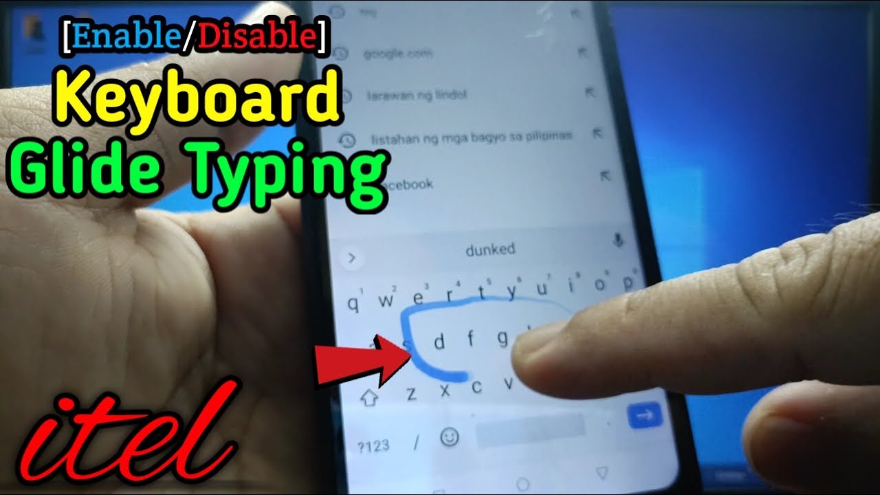 How to enable or disable keyboard glide typing on itel S15 - YouTube