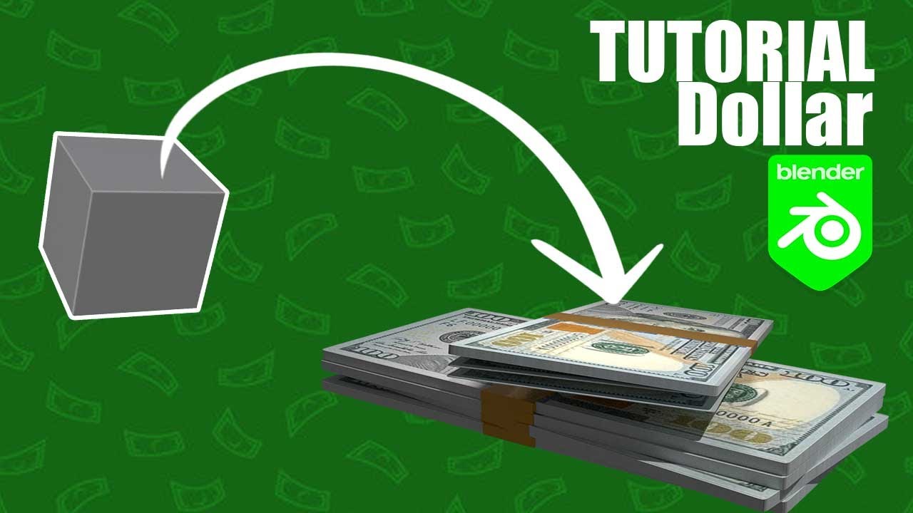 como hacer un dollar en 3D con Blender - YouTube