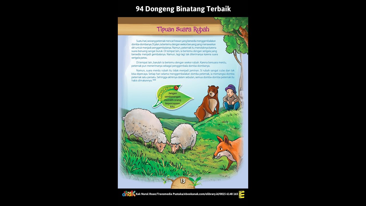 Dongeng Binatang Teladan 3 Menit: Tipuan Suara Rubah - YouTube