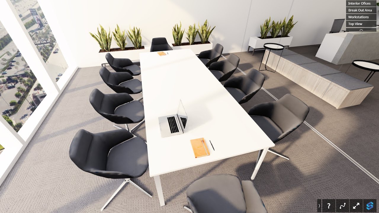 Office Interior Design - Interactive 3D Walkthrough - VR - YouTube