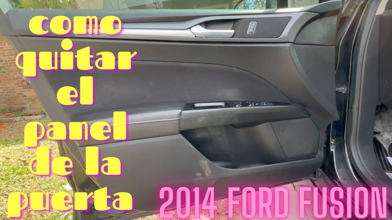 Como reemplazar el panel de la puerta de un 2014 ford fusion - YouTube