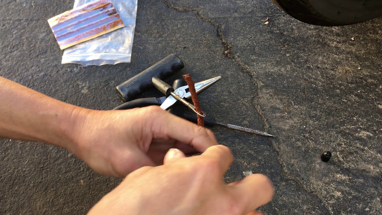 Super Cub rope plug puncture repair - YouTube