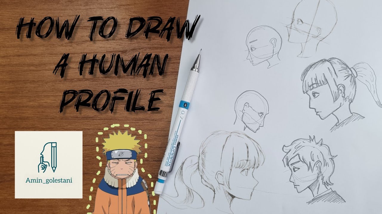 How to Draw a Human Profile | Step-by-Step Face Side View Drawing ...