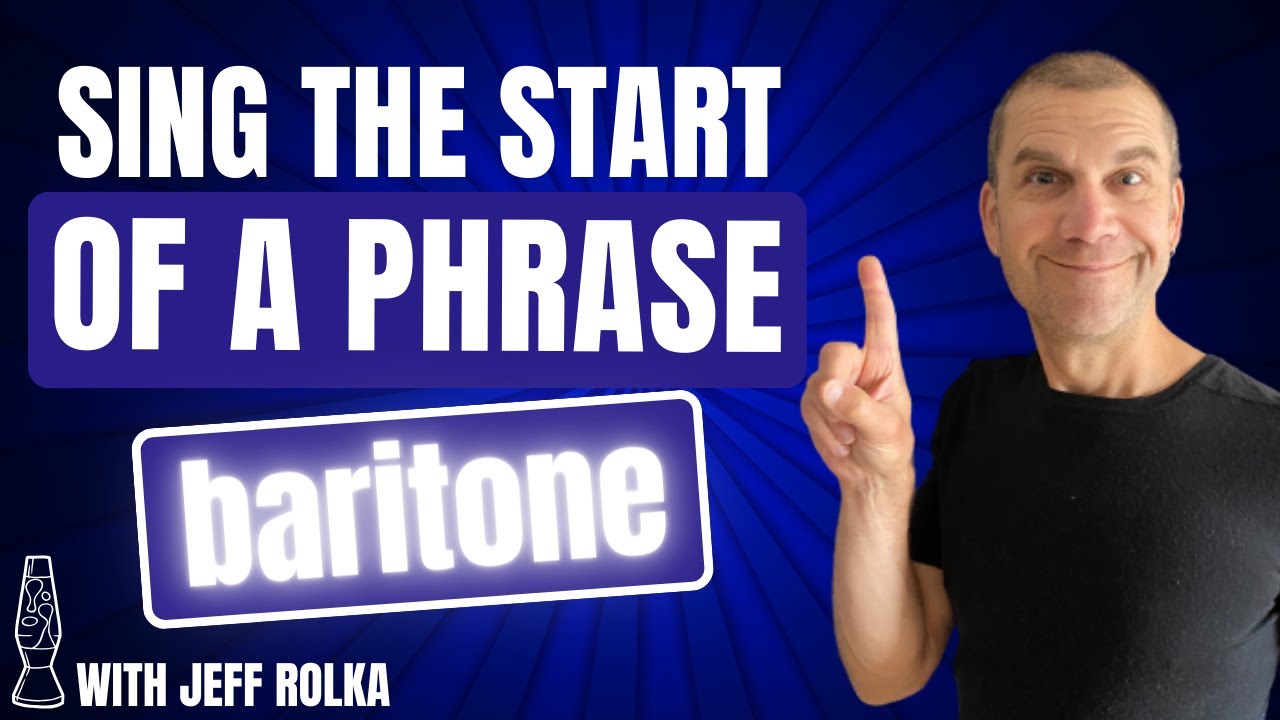 Singing Lesson Tonal Onset exercises Baritone Range - YouTube