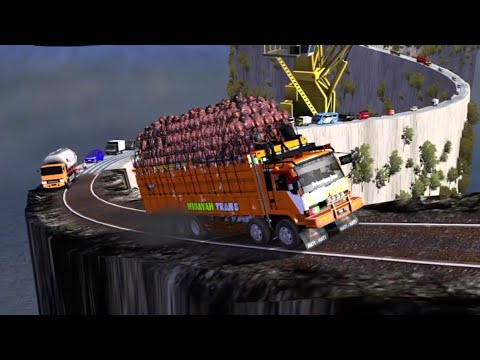 Fully loaded bus on the most dangerous road - euro truck simulator 2 ...