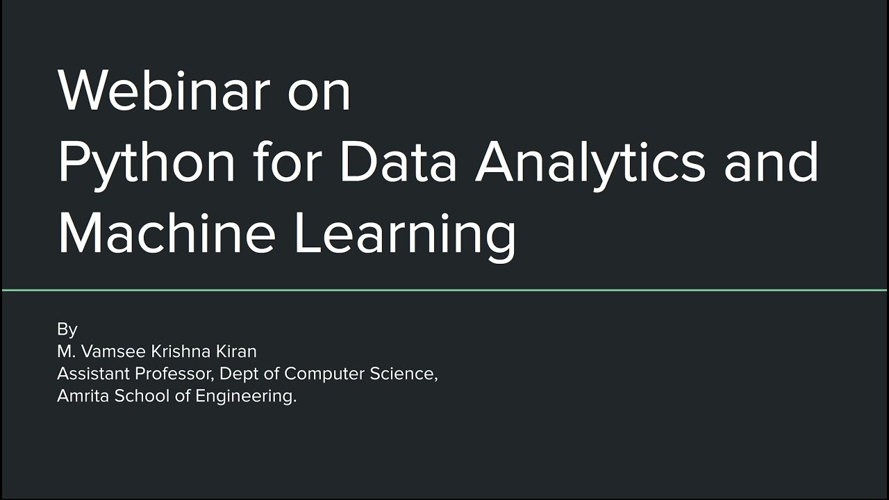 Webinar on Python for Machine Learning Day-5-part-2 - Logistic ...
