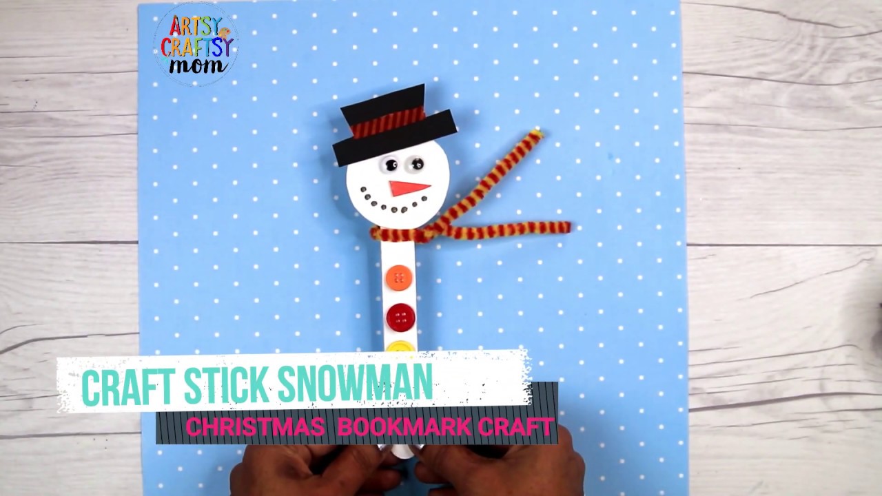 Craft Stick Snowman CHristmas Craft - YouTube