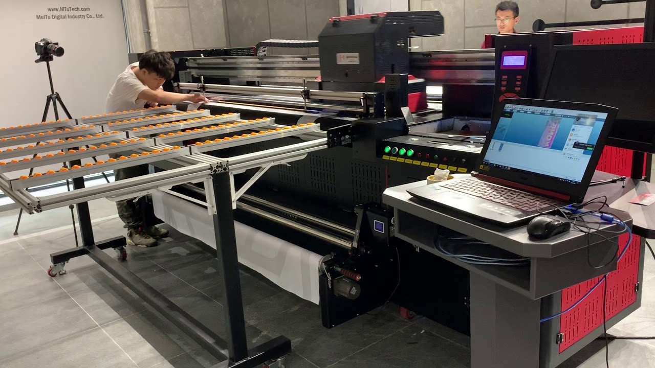 Industrial Ricoh Hybrid UV Printer - YouTube