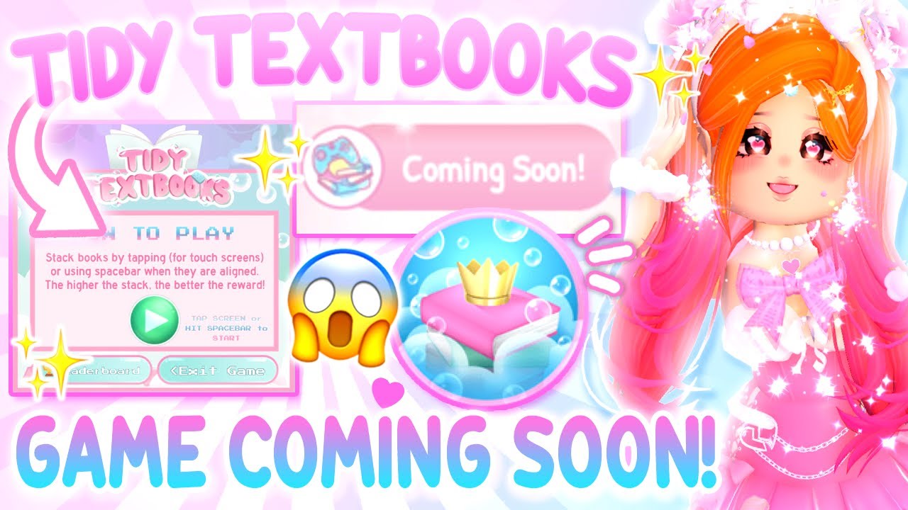 😱TIDY TEXTBOOKS MINIGAME IS FINALLY COMING SOON!! MINI UPDATE 👑Royale ...