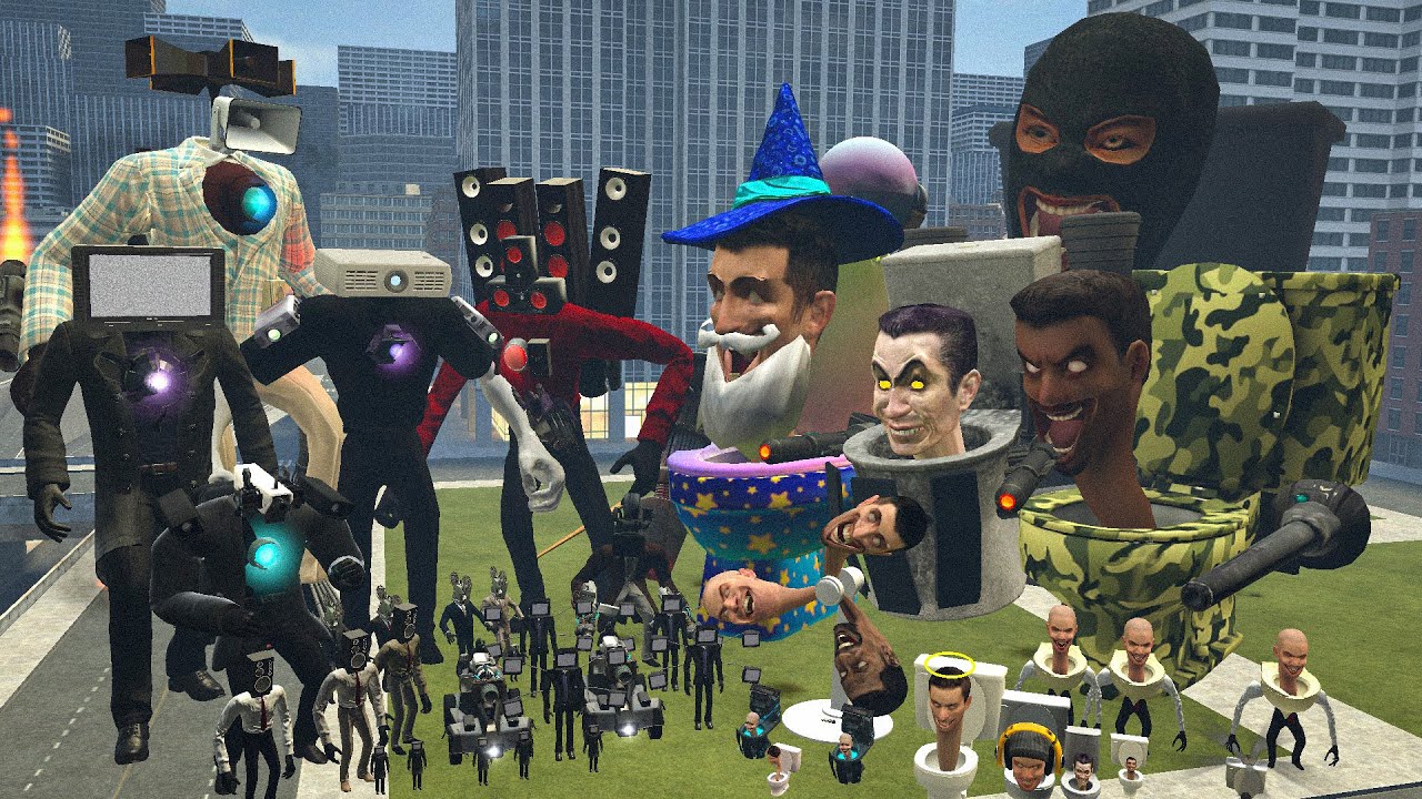 ALL CAMERA MAN BOSSES vs ALL SKIDIBI TOILET BOSSES (Gary's Mod) - YouTube