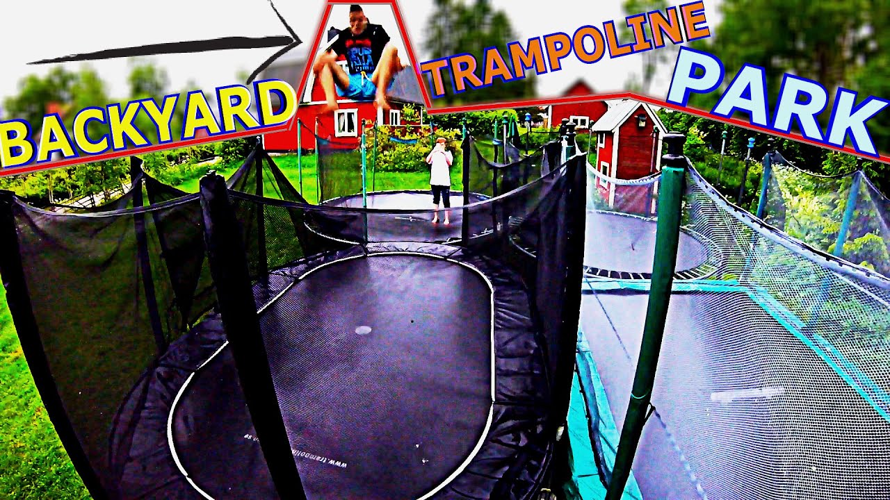 INSANE BACKYARD TRAMPOLINE PARK! [Crazy Meetup!!!] - YouTube