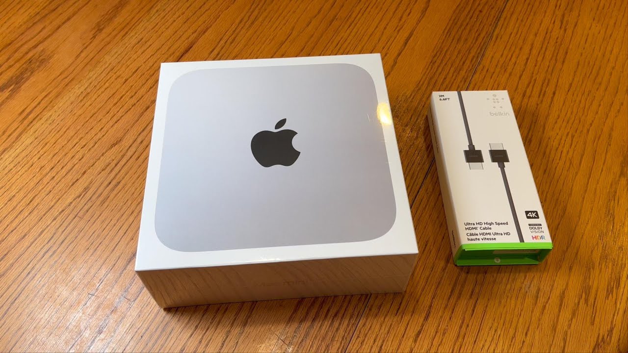 開箱 Mac mini M1 與 Belkin HDMI 2.1 for 4k120hz - YouTube