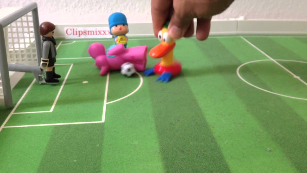 Pocoyo play soccer with elly and pato - YouTube
