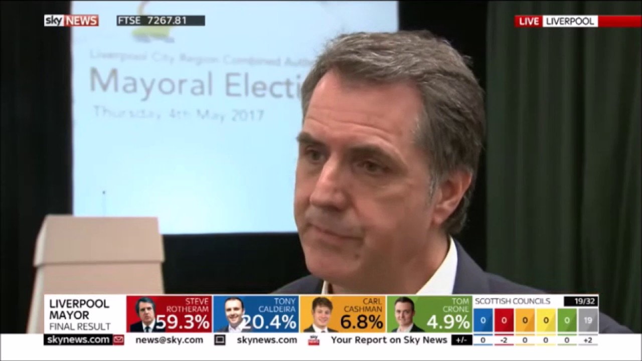 Steve Rotherham speech and interview after winning Metro mayor - YouTube
