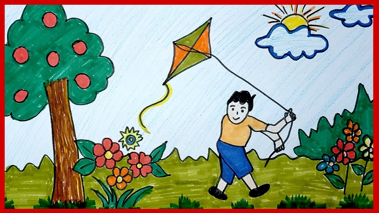 Basant Panchami Drawing | How To Draw Vasant Panchami | Drawing for ...