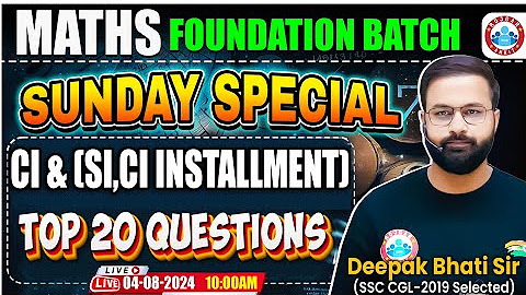 Maths Foundation Batch Sunday Special Class by Deepak Sir - YouTube