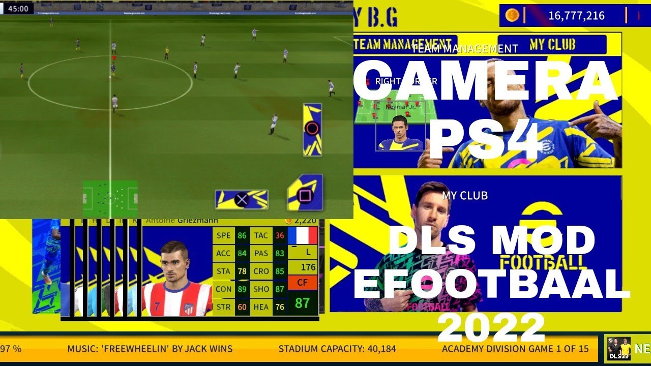 DLS MOD eFOOTBALL 2022 Android Offline - YouTube